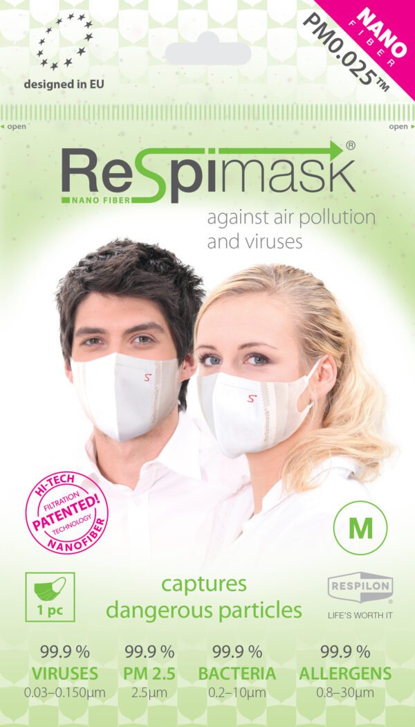 ReSpimask® - the most effective facemask! 5-PACK MEDIUM size - Respilon ...